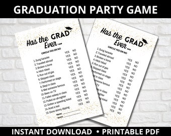 Graduation Party Game, Has the Graduate Ever Party Game, Graduation ...