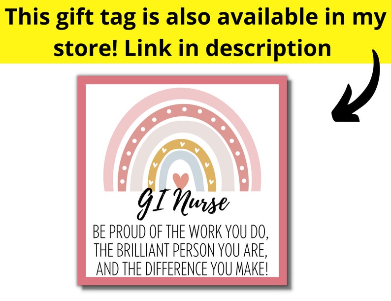Endoscopy Nurses Printable Gift Tag GI Week GI Nurse Week - Etsy