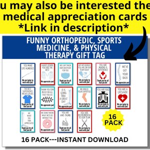 Orthopedic Nurses Week Printable Gift Tags, Ortho Nurse Week Gift Tags ...