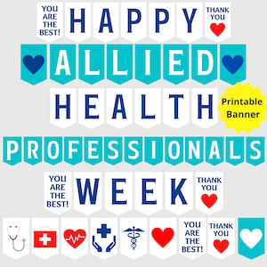 Allied Health Professionals Week Printable Banner, Allied Health Sign ...