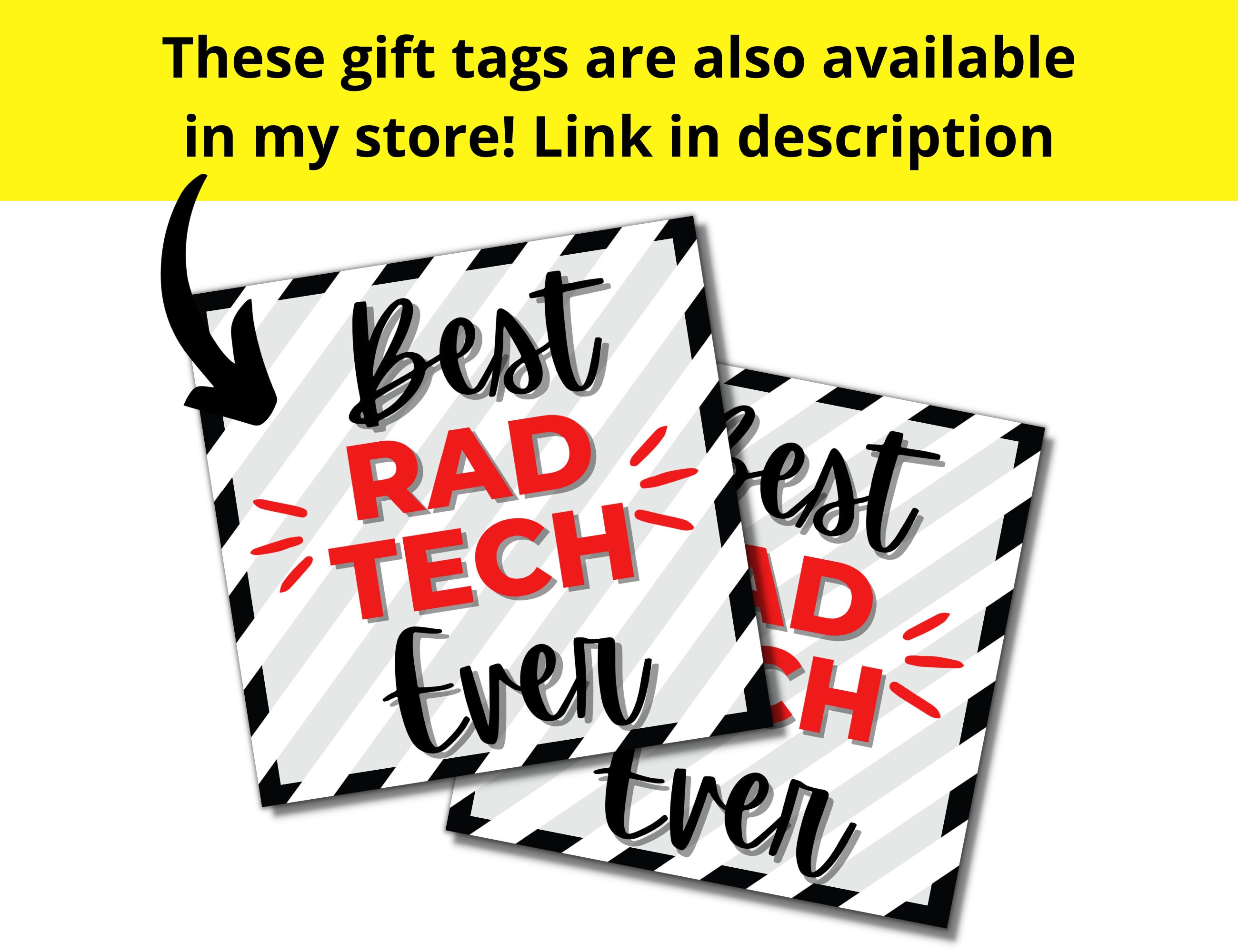 Rad Tech Week Printable Gift Tags, Radiology Tech Week Tags, Rad Tech ...