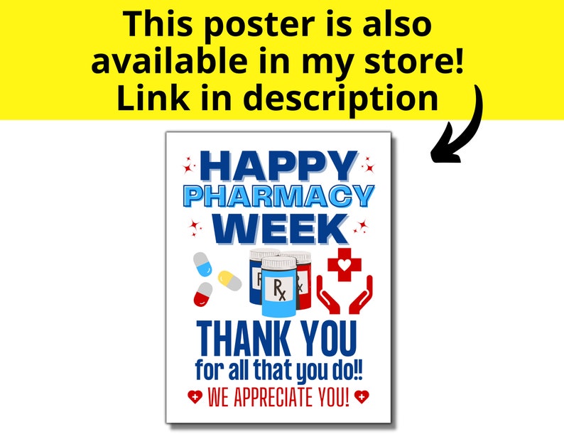 Pharmacy Week Printable Gift Tags, Happy Pharmacy Week Gift, Pharmacist ...
