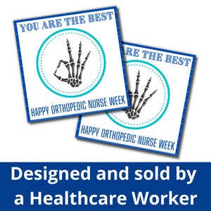 Orthopedic Nurses Week Printable Gift Tags, Ortho Nurse Week Gift Tags ...