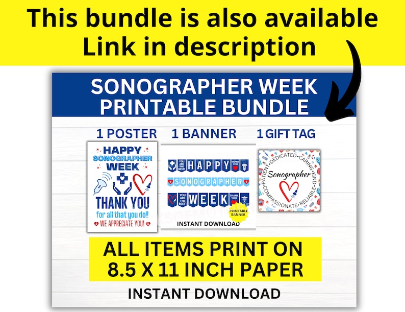 Sonographer Week Printable Banner, Ultrasound Tech, Sonography ...