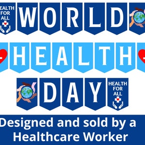 World Health Day Printable Banner, World Health Day Sign, Health for ...