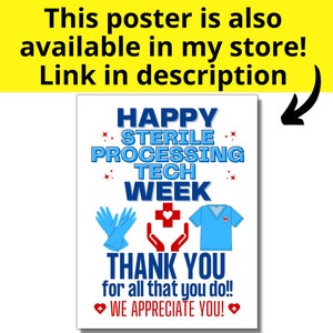 Sterile Processing Week Printable Gift Tags, SPD Week, Central Service ...