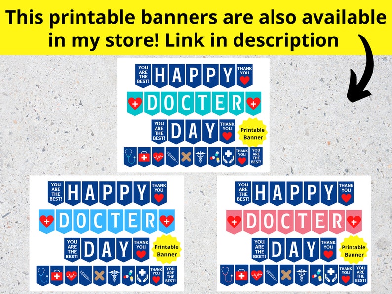 Doctors Day Printable Banner Happy Doctors Day Sign Doctor - Etsy