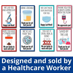 Funny Lab Week Printable Gift Tag Bundle, Medical Laboratory ...