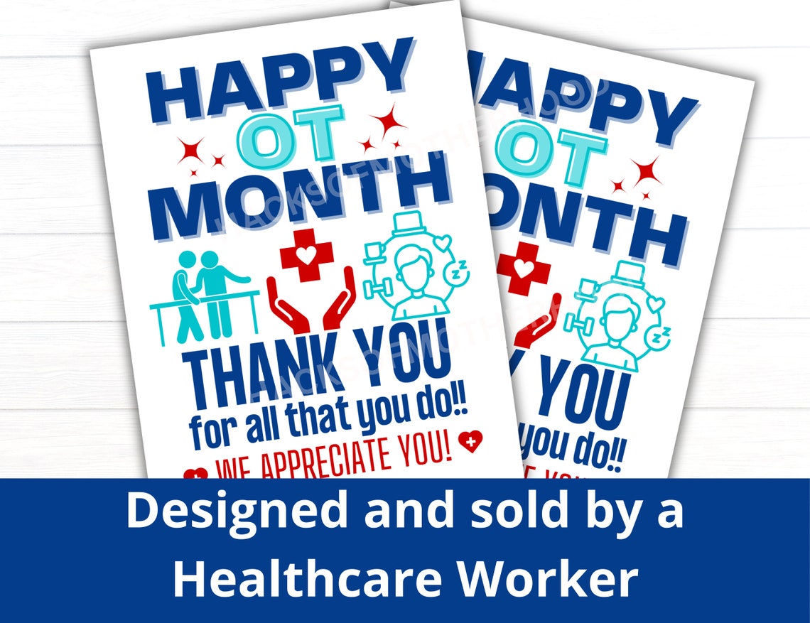 Occupation Therapy Month Printable Poster, OT Month Sign, Occupational ...