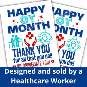 Occupation Therapy Month Printable Poster, OT Month Sign, Occupational ...