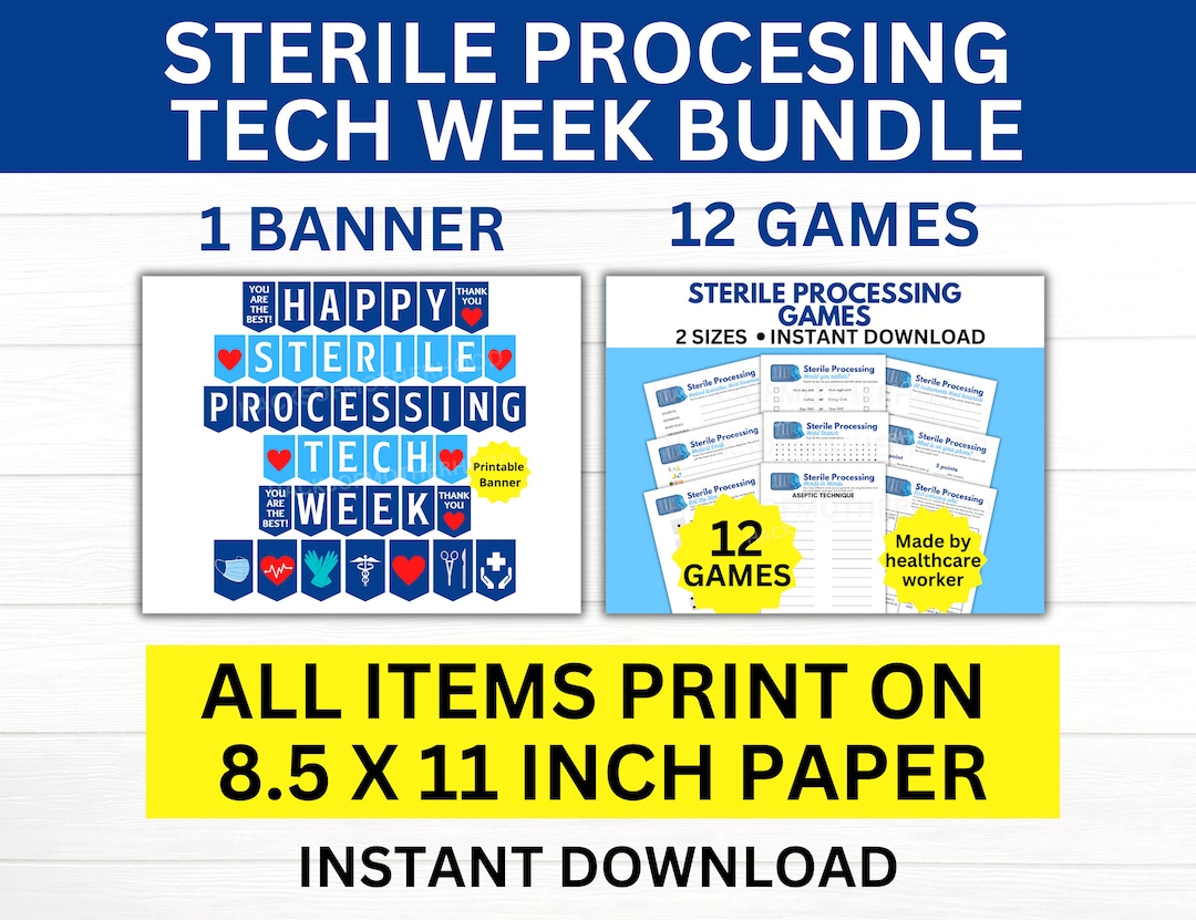 Sterile Processing Tech Week Printable Bundle, SPD Tech Week, Central ...