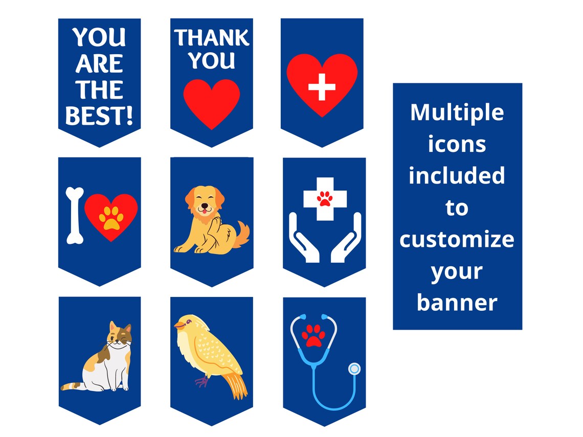 Veterinary Assistant Printable Banner, Happy Vet Assistant Sign ...
