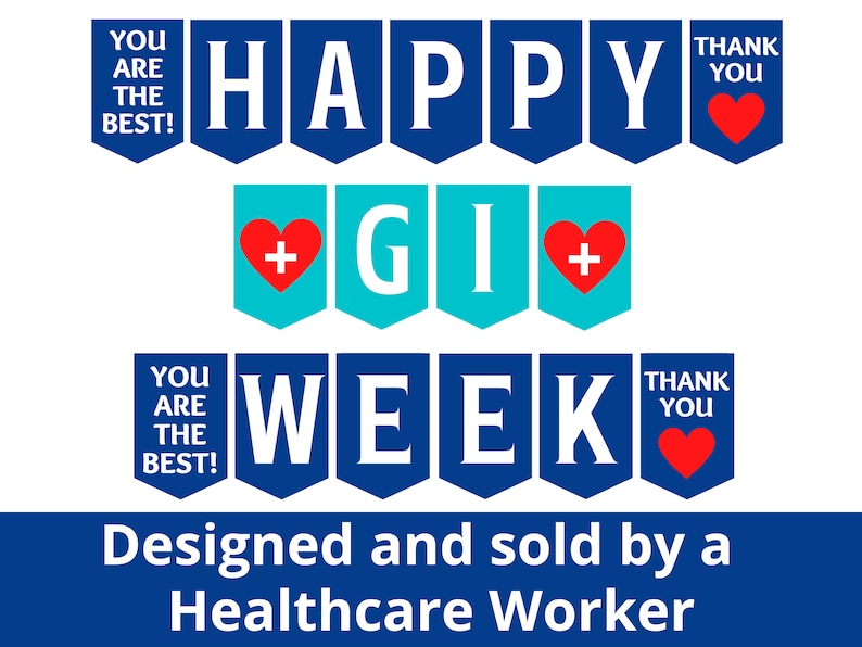 Happy GI Week Printable Banner Gastroenterology Week GI - Etsy