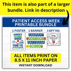 Patient Access Week Printable Poster, Patient Access Professionals Week ...