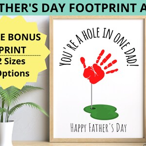 Father's Day Handprint Art Printable Golf Handprint Kids | Etsy