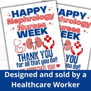 Nephrology Nurses Week Printable Poster, Nephrology Nurses Week Sign ...