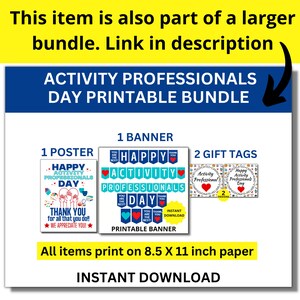 Activity Professionals Day Printable Banner, Activity Professionals ...