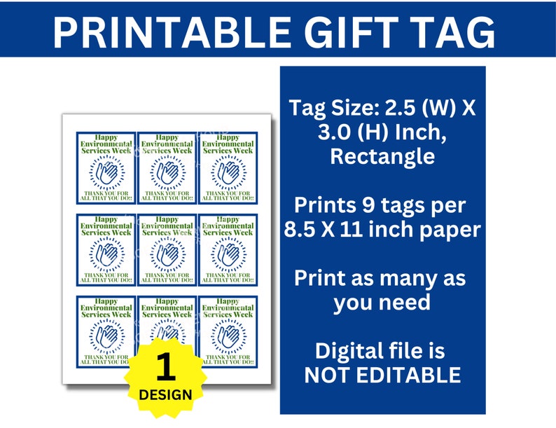 Environmental Services Week Printable Bundle, Environmental Services ...