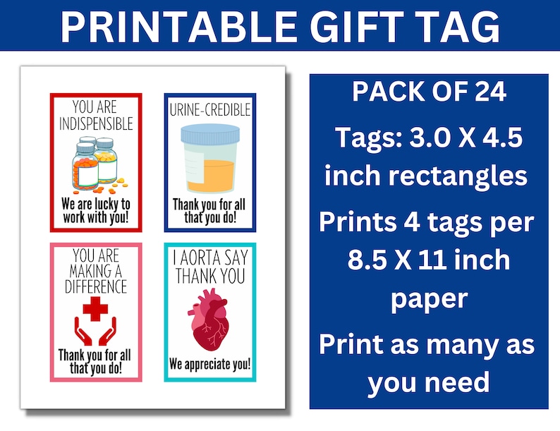 Funny Medical Appreciation Cards, 24 Pack Medical Pun Cards, Doctor ...