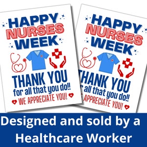 Nurses Week Printable Poster, Happy Nurses Week Sign, Nurse ...