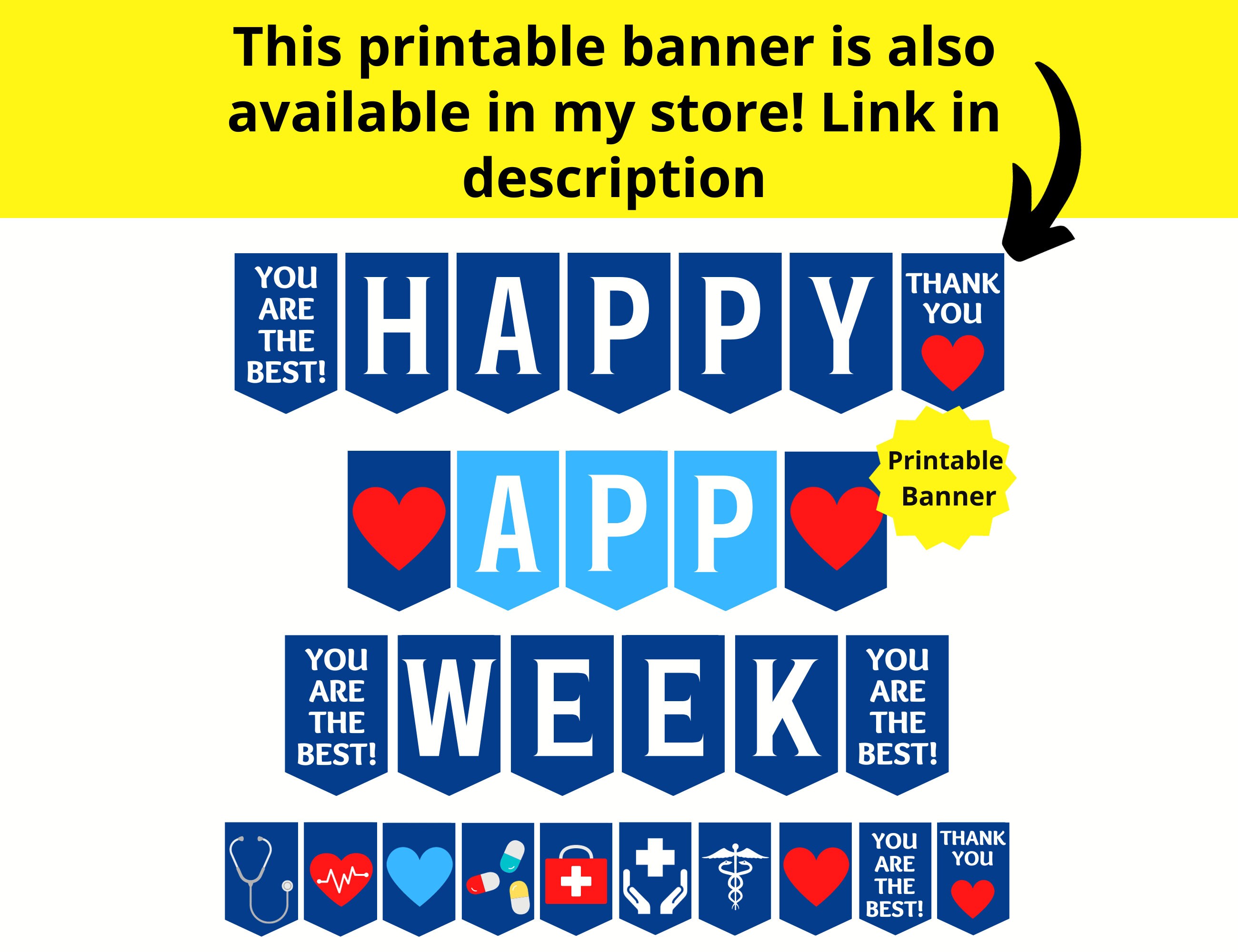 Advanced Practice Provider Week Printable Banner, Happy APP Week Banner ...