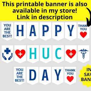 Health Unit Coordinator Week Printable Bundle, HUC Week Sign, Health ...
