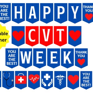 CVT Week Printable Banner Cardiovascular Professionals Sign - Etsy