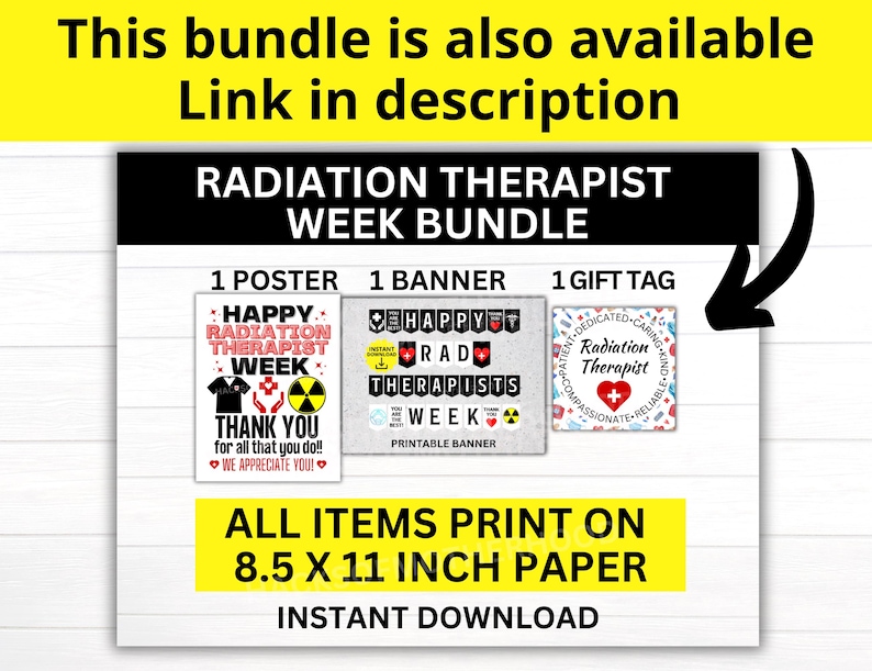 Radiation Therapist Week Printable Banner, Rad Therapist Banner ...