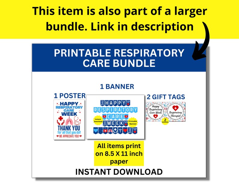 Respiratory Care Week Printable Banner, Happy Respiratory Therapist ...