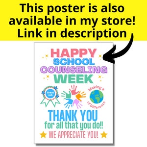 School Counseling Week Printable Gift Tag, School Counselor Week ...