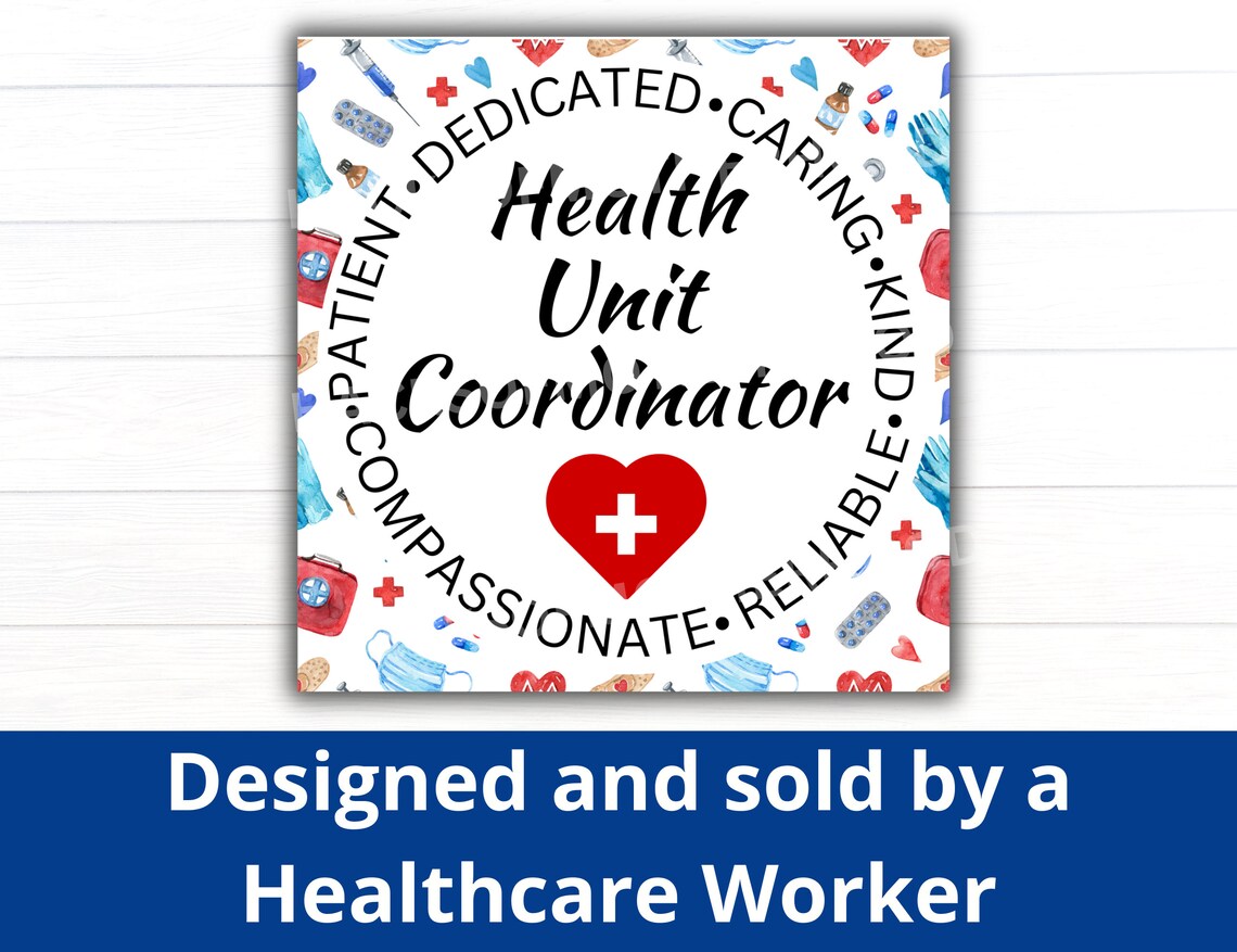 Health Unit Coordinator Week Printable Gift Tag, HUC Gift, Health Unit ...