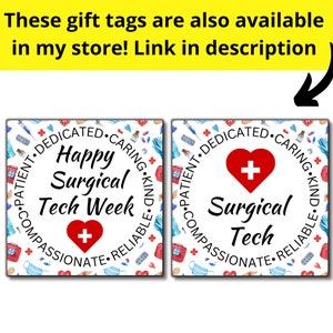 Surgical Scrub Tech Printable Sign, Happy Surgical Scrub Tech Week ...