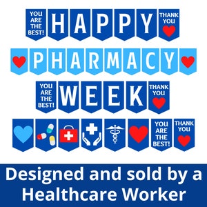 Pharmacy Week Printable Banner, Happy Pharmacy Week Banner, Pharmacist ...