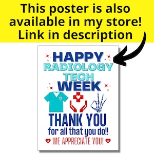 Radiologic Tech Week Printable Banner, Happy Rad Tech Week Sign ...
