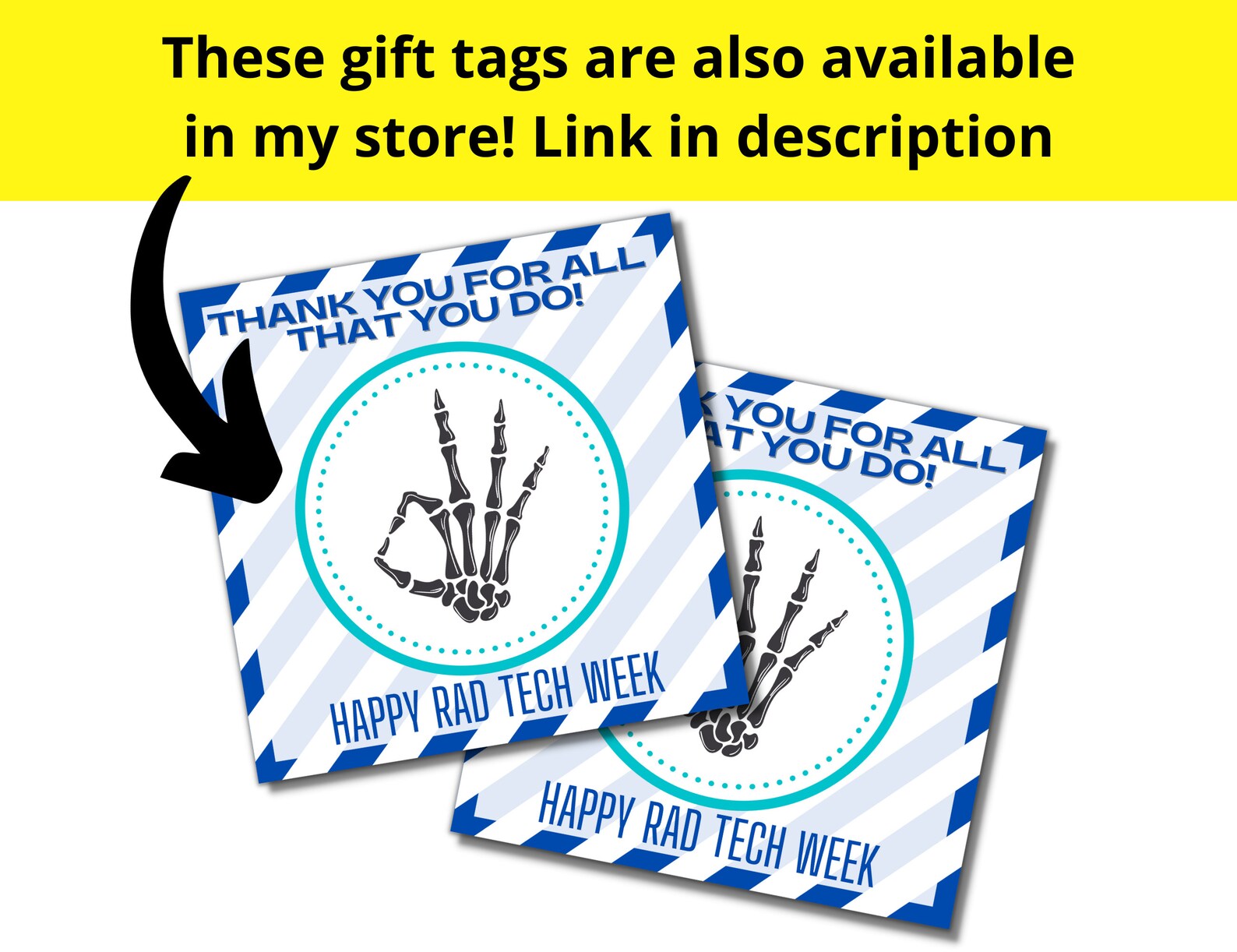 Rad Tech Week Printable Gift Tags, Radiology Tech Week Tags, Rad Tech ...