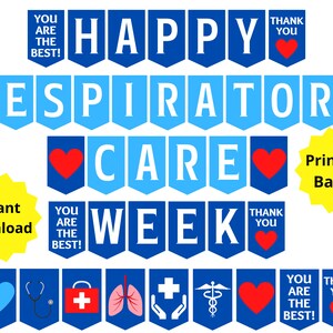 Respiratory Care Week Printable Banner Happy Respiratory - Etsy