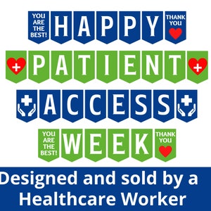 Patient Access Week Printable Banner, Patient Access Professionals Week ...