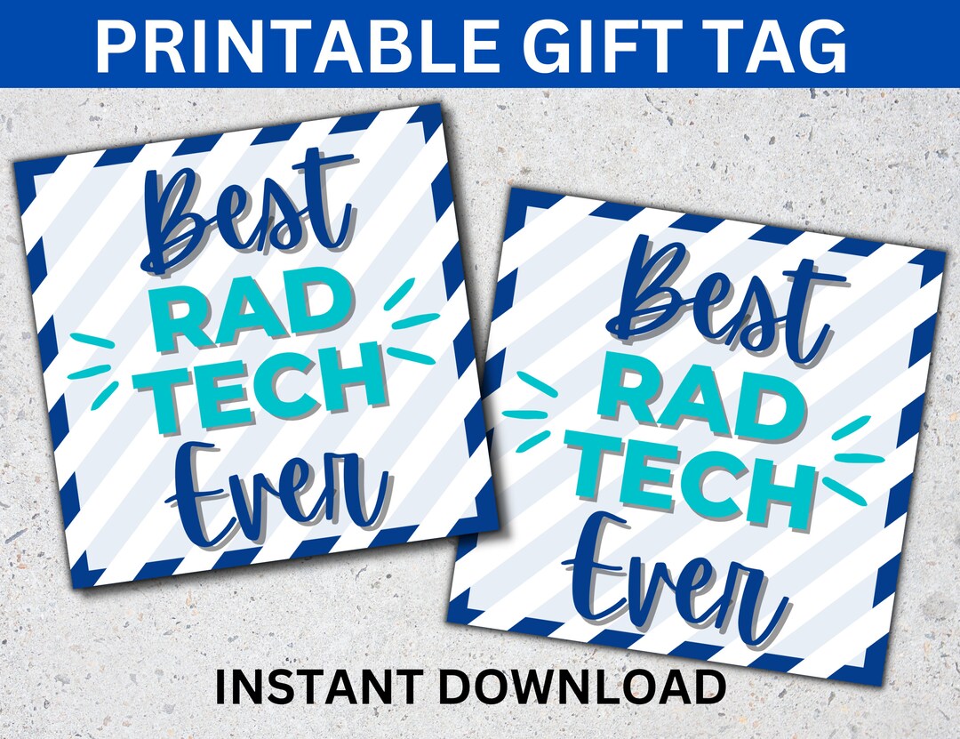 Rad Tech Week Printable Gift Tags Radiology Tech Week Tags - Etsy