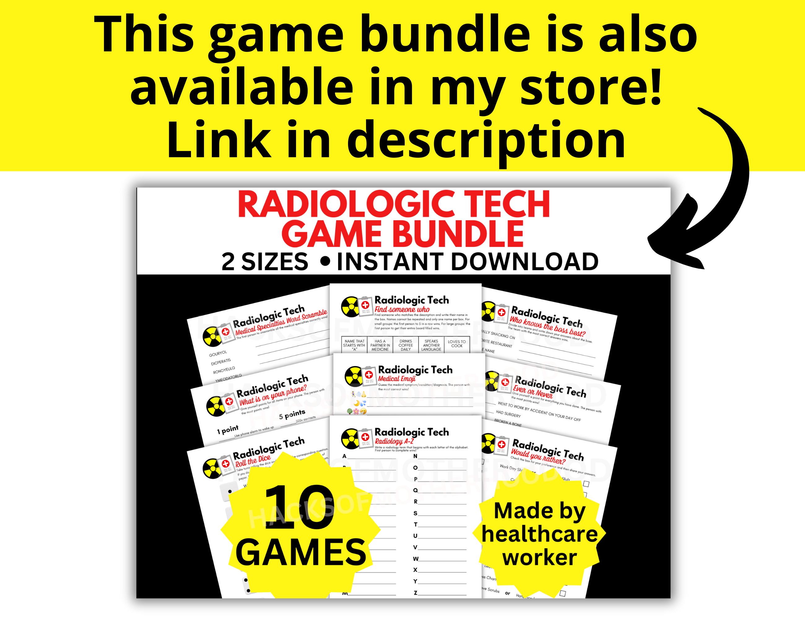 Rad Tech Week Printable Banner Bundle, Radiologic Technology Week, Rad ...