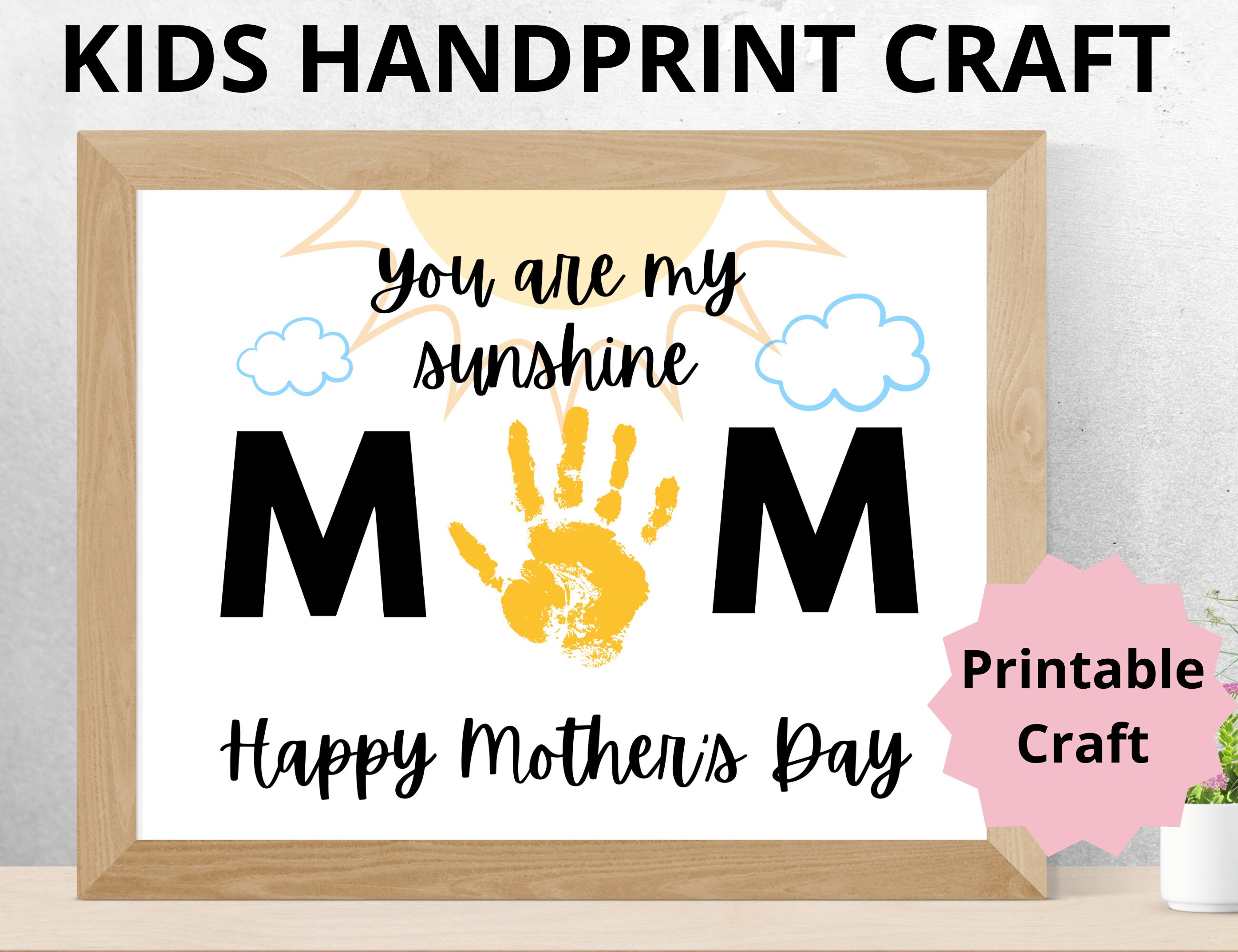 Mother's Day Handprint Craft Printable Personalized | Etsy