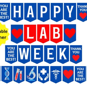 Happy Lab Week Printable Sign Medical Laboratory - Etsy