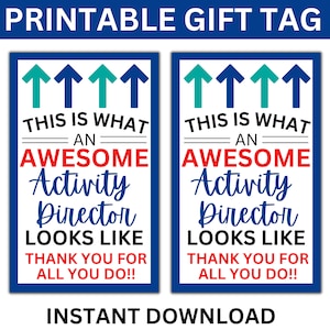 Activity Director Printable Gift Tags, Activity Professionals ...
