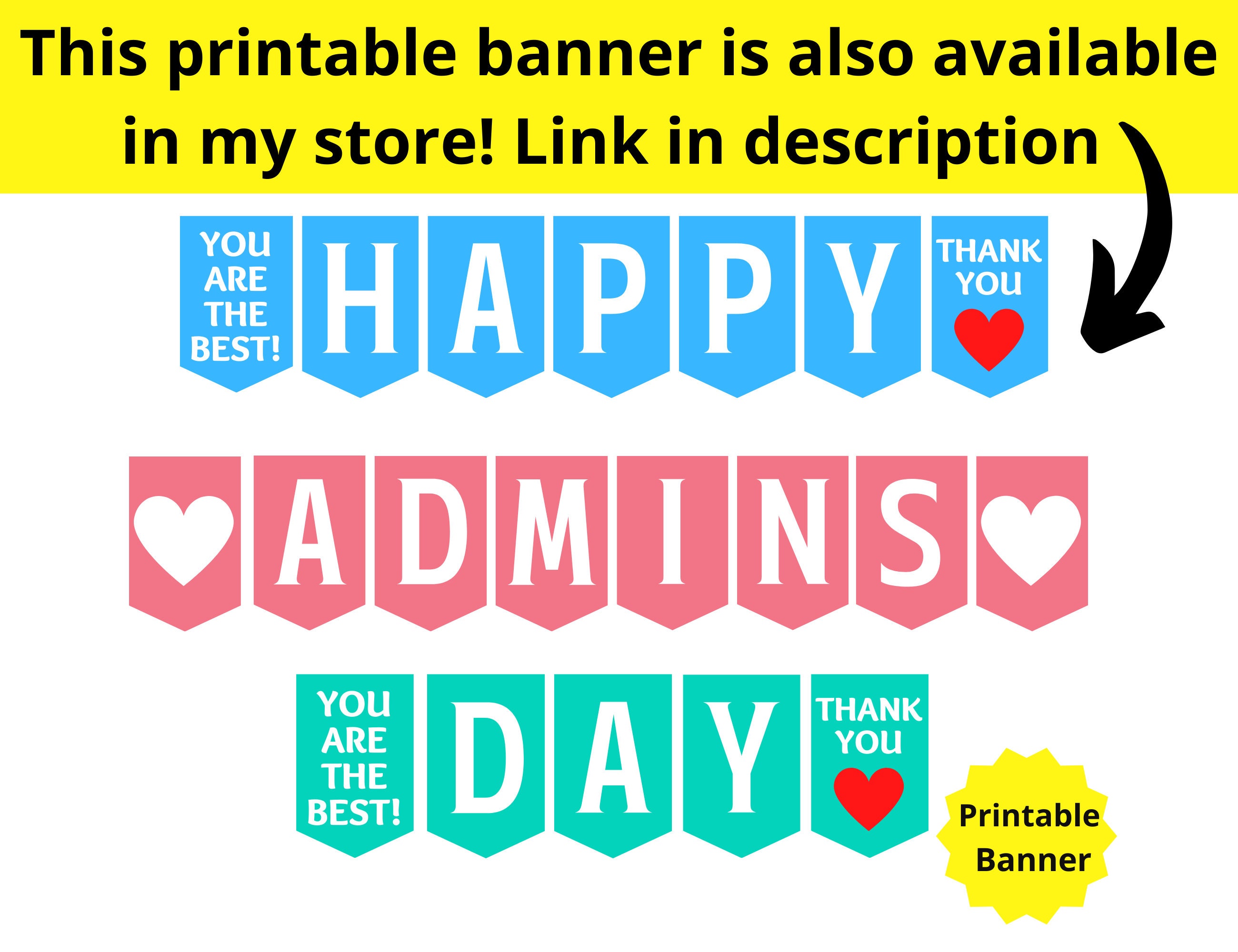 Administrative Professionals Day Printable Banner, Administrative ...