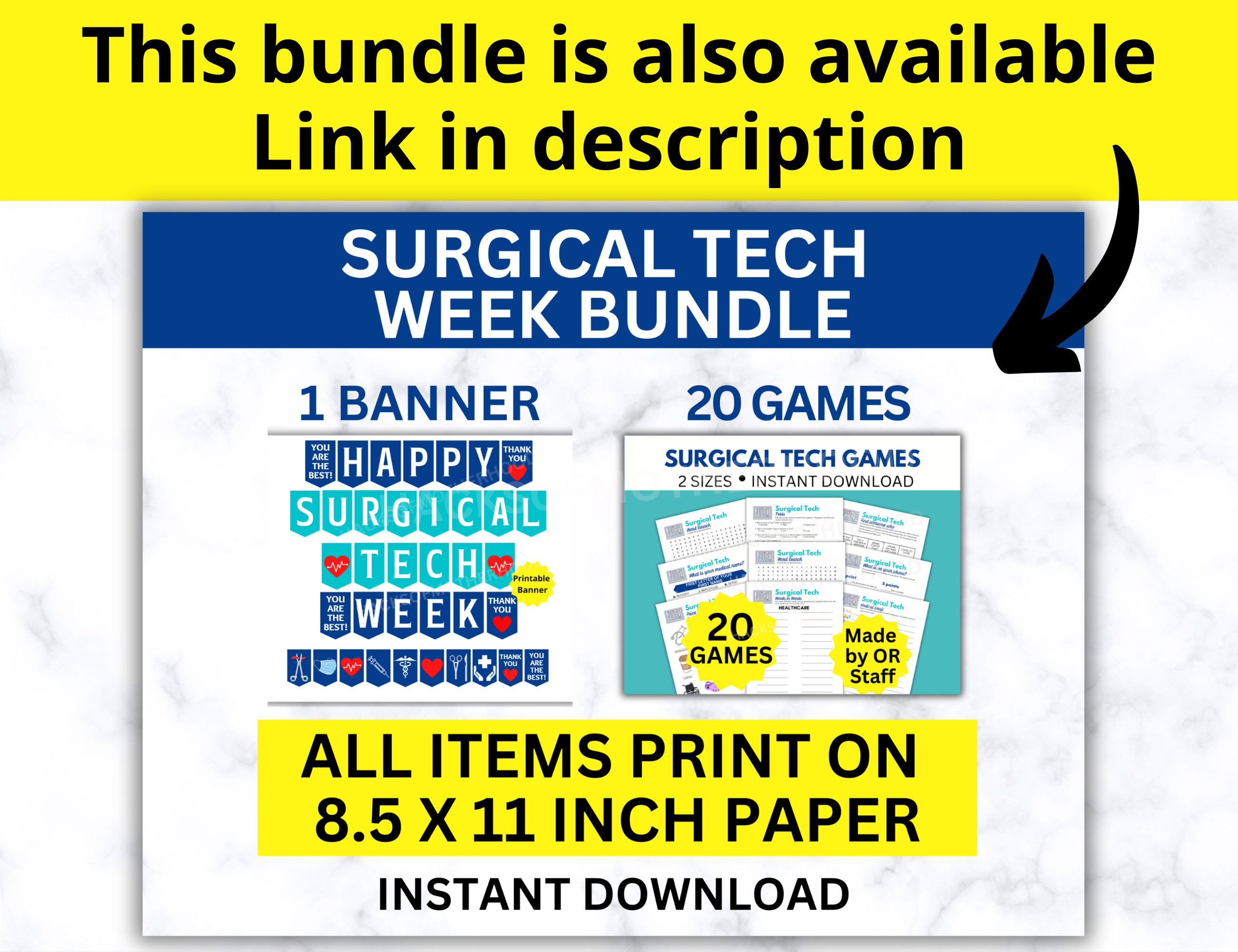 Surgical Scrub Tech Week Printable Bundle, Happy Surgical Scrub Tech ...