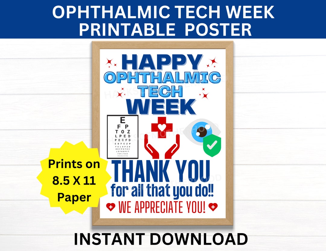 Ophthalmic Tech Printable Poster, Ophthalmic Tech Gift, Ophthalmology ...