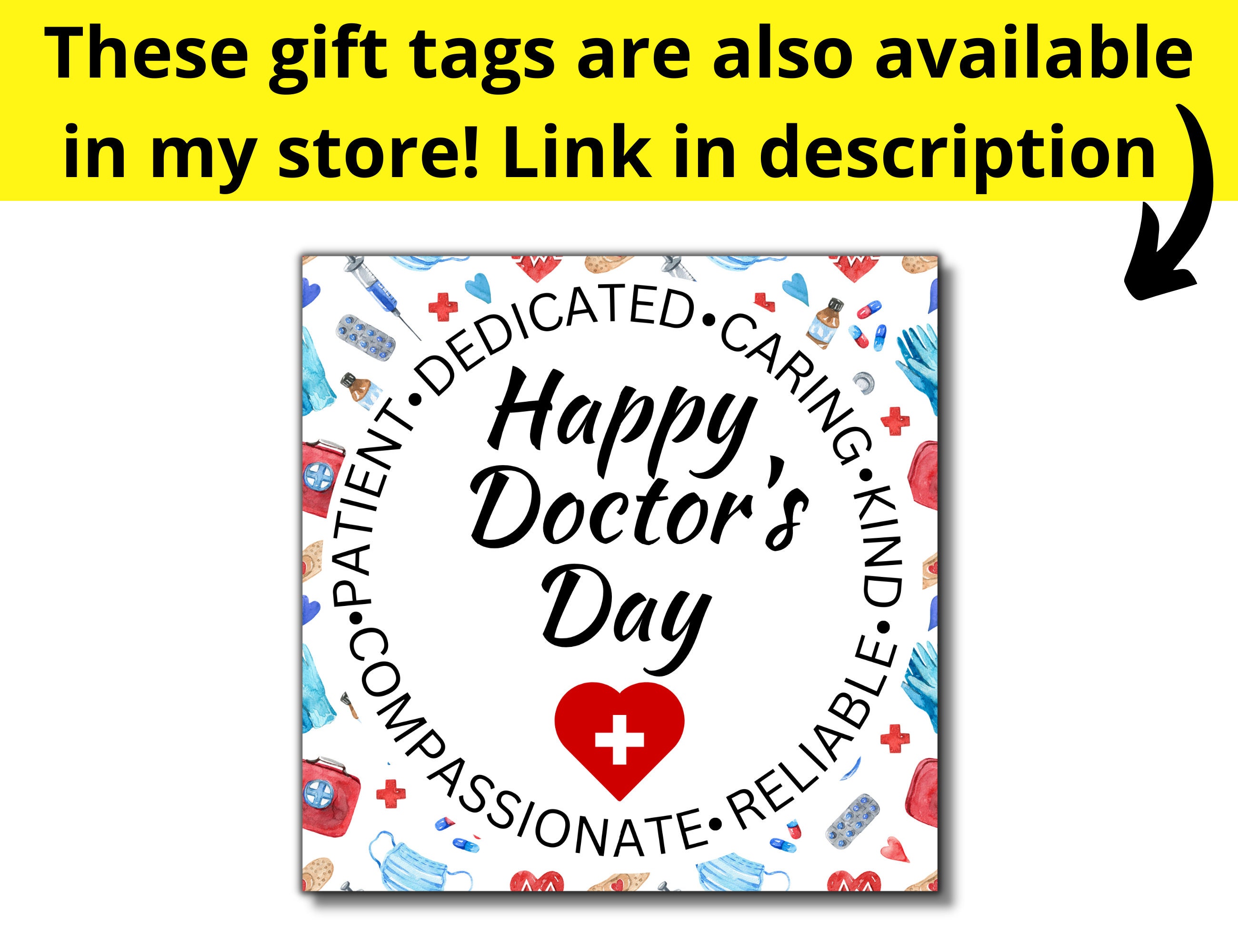 Doctors Day Printable Gift Tags, Happy Doctors Day Gift, Doctor ...