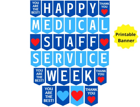 Medical Staff Services Week Printable Banner Medical Staff - Etsy