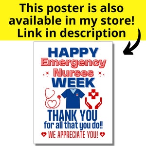 Emergency Nurses Day Printable Banner, ER Nurse Day Sign, Emergency ...
