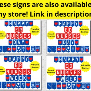 Emergency Nurses Week Printable Banner ER Nurse Week Sign - Etsy