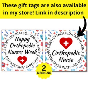 Orthopedic Nurses Week Printable Poster, Ortho Nurse Week Sign ...